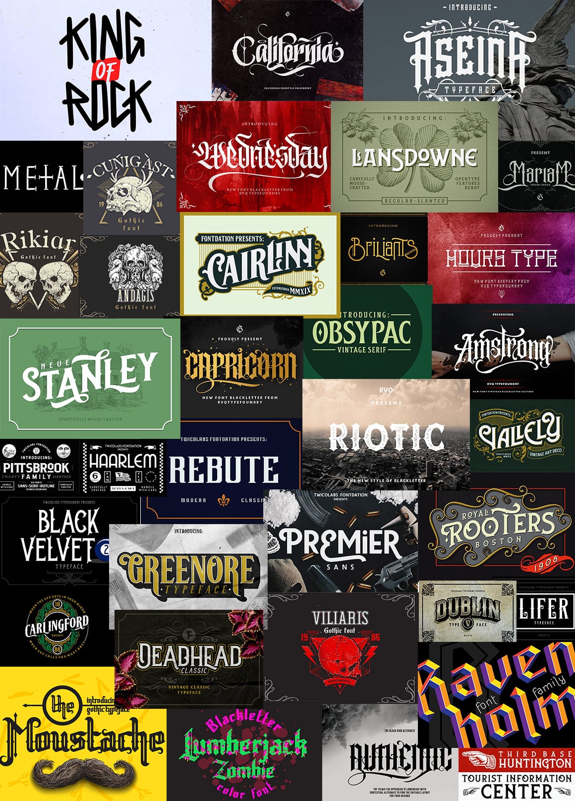 Stiahnite si pestrý Modern Gothic Fonts Bundle za 29 dolárov — DeTePe [dtp]