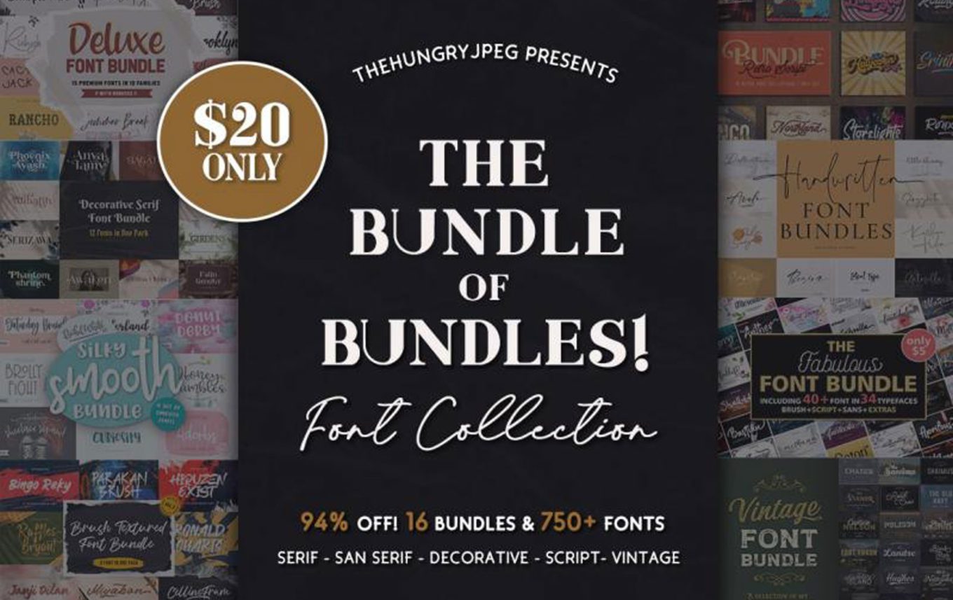 Stiahnite si The Bundle of Bundles plnú fontov — DeTePe [dtp]