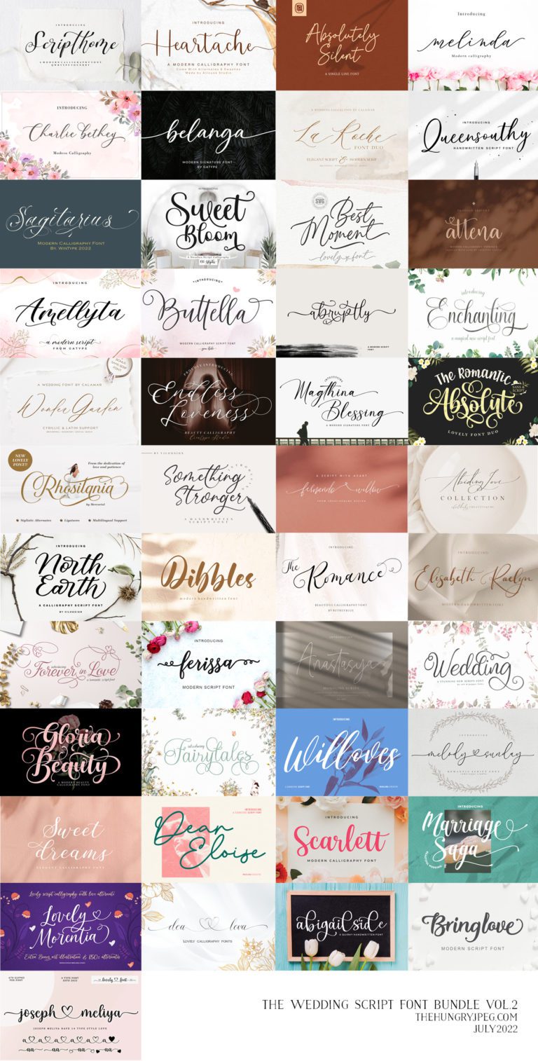 Stiahnite si The Wedding Script Font Bundle za 20$ — DeTePe [dtp]